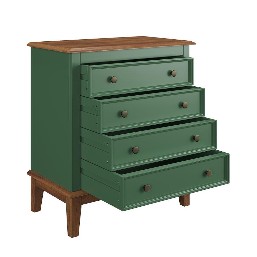Cômoda 4 Gavetas - Verde